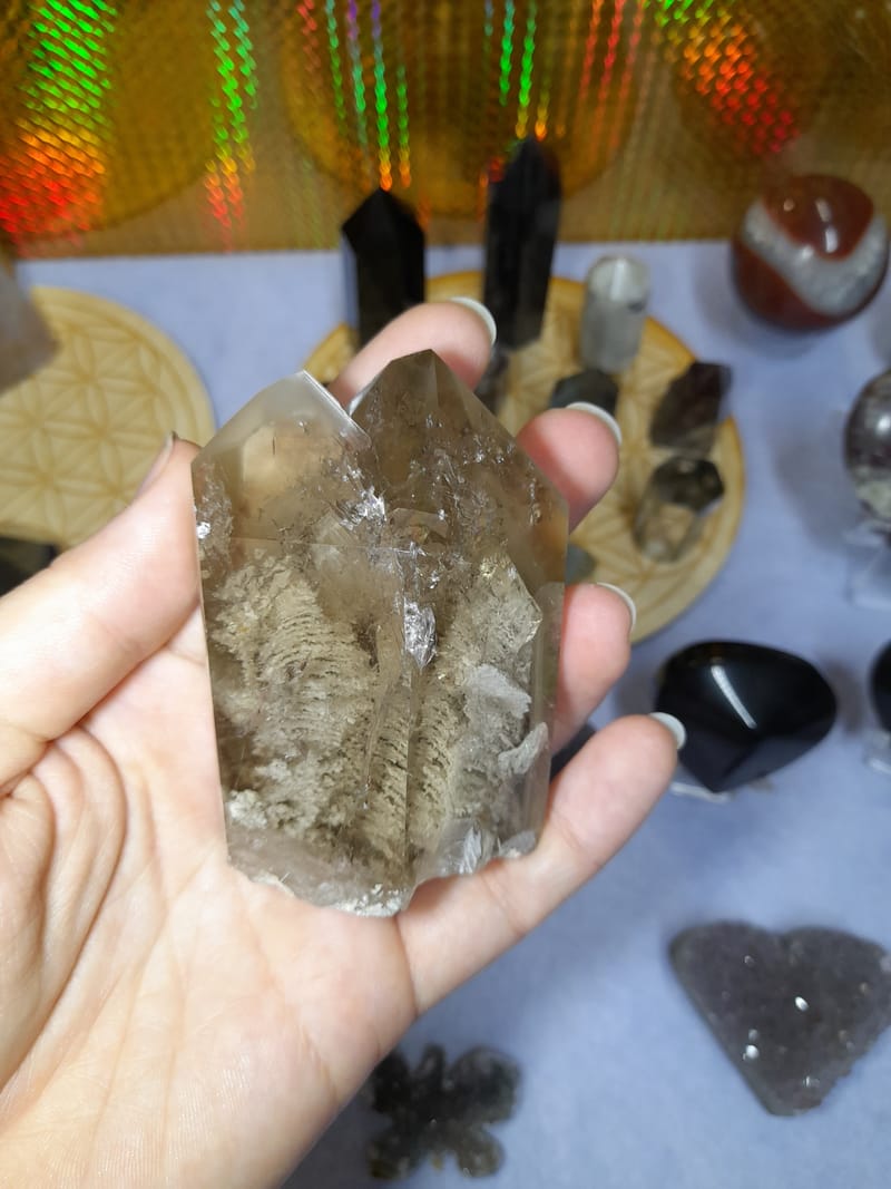 Slightly Imperfect: Large 1000 Layer Garden Quartz Double Point Tower ...