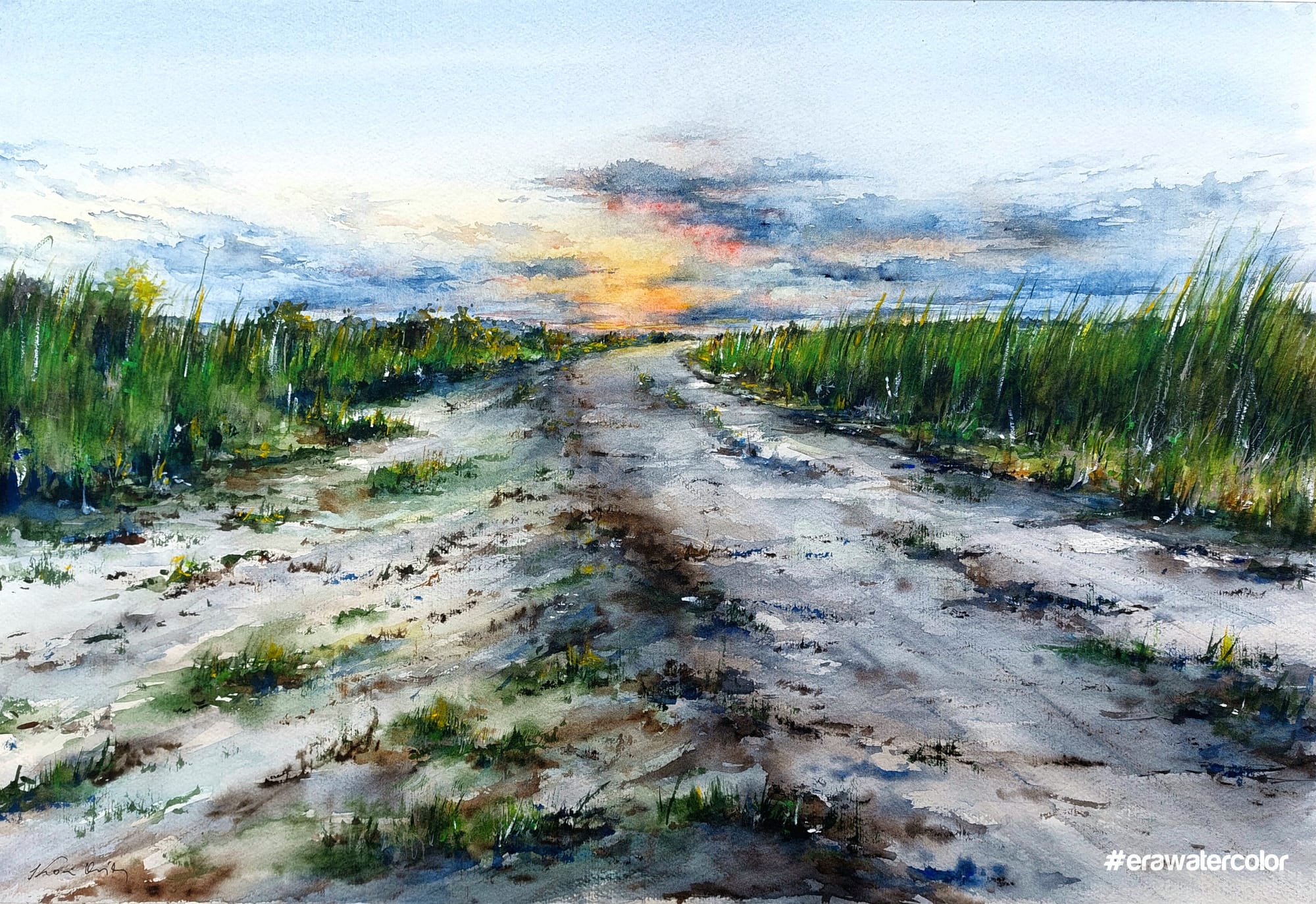 watercolor painting, watercolour, akvarell, aquarell, art