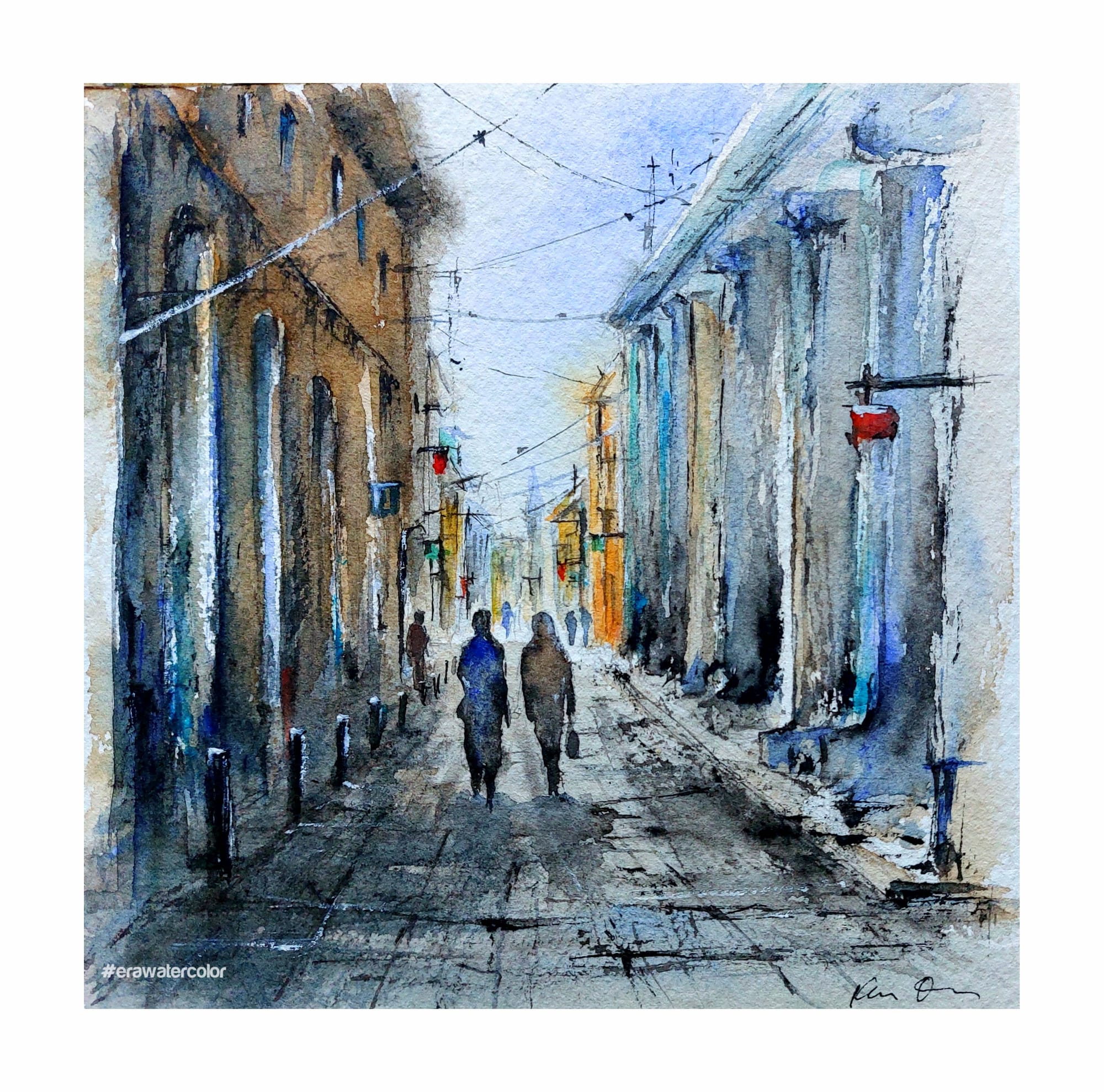 watercolor painting, watercolour, akvarell, aquarell, art