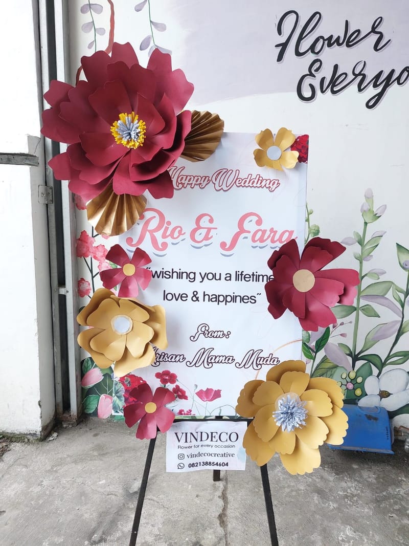 Bunga Papan Sewa Printing - Vindeco Florist