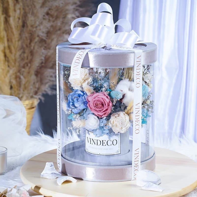 Bloom Box and Vas Preserved - Vindeco Florist