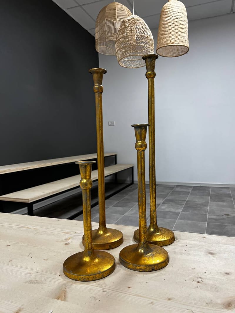 רביעייה סינגל זהב מחוספס - Offir MG Design