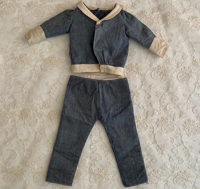 Sweet Antique Boy Doll Outfit - Hearts Will Play