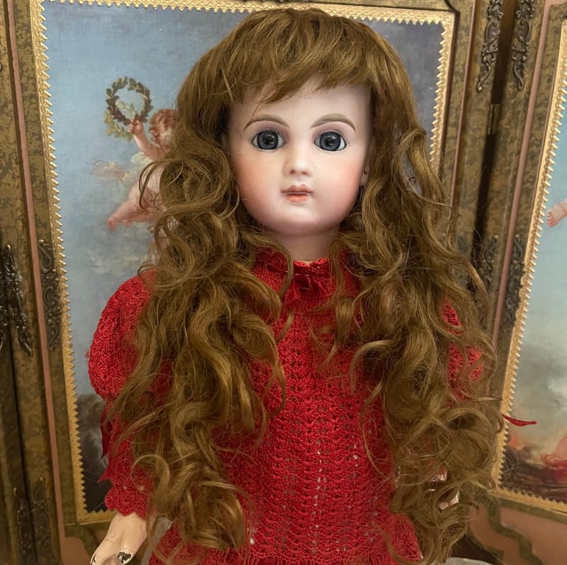 Pretty Large Artist Made Mohair Doll Wig #2 - Hearts Will Play