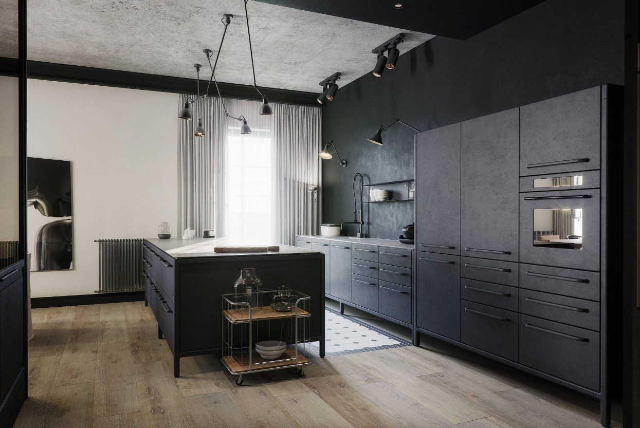 High-tech kitchen - Meier Render