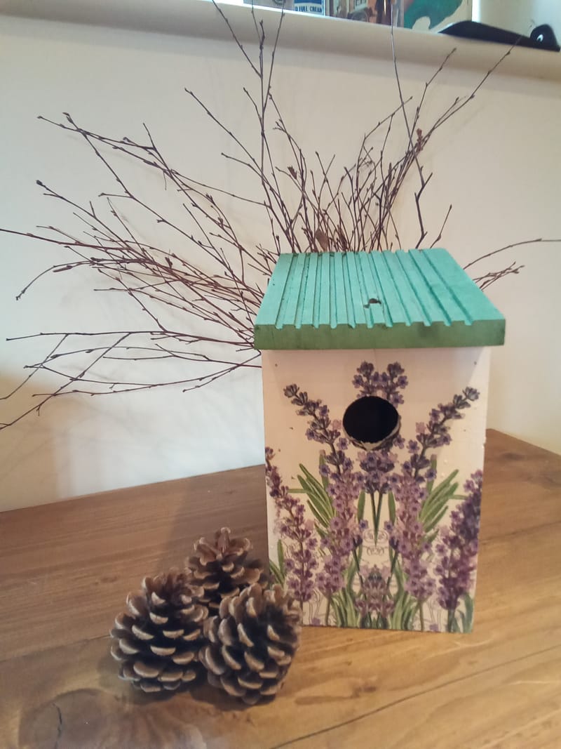 Decorative, Floral Wooden Bird Box - Our Cottage Creations