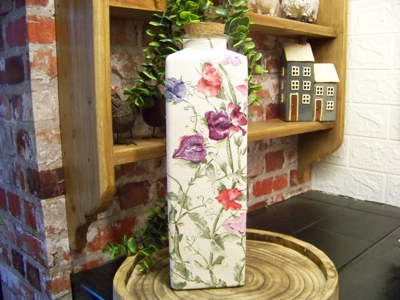 Decorative Sweet Pea Spaghetti Jar - Our Cottage Creations