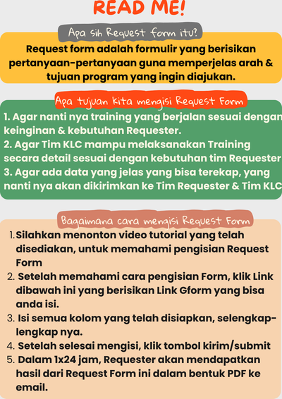 Request Form - Kalbe Learning Centre