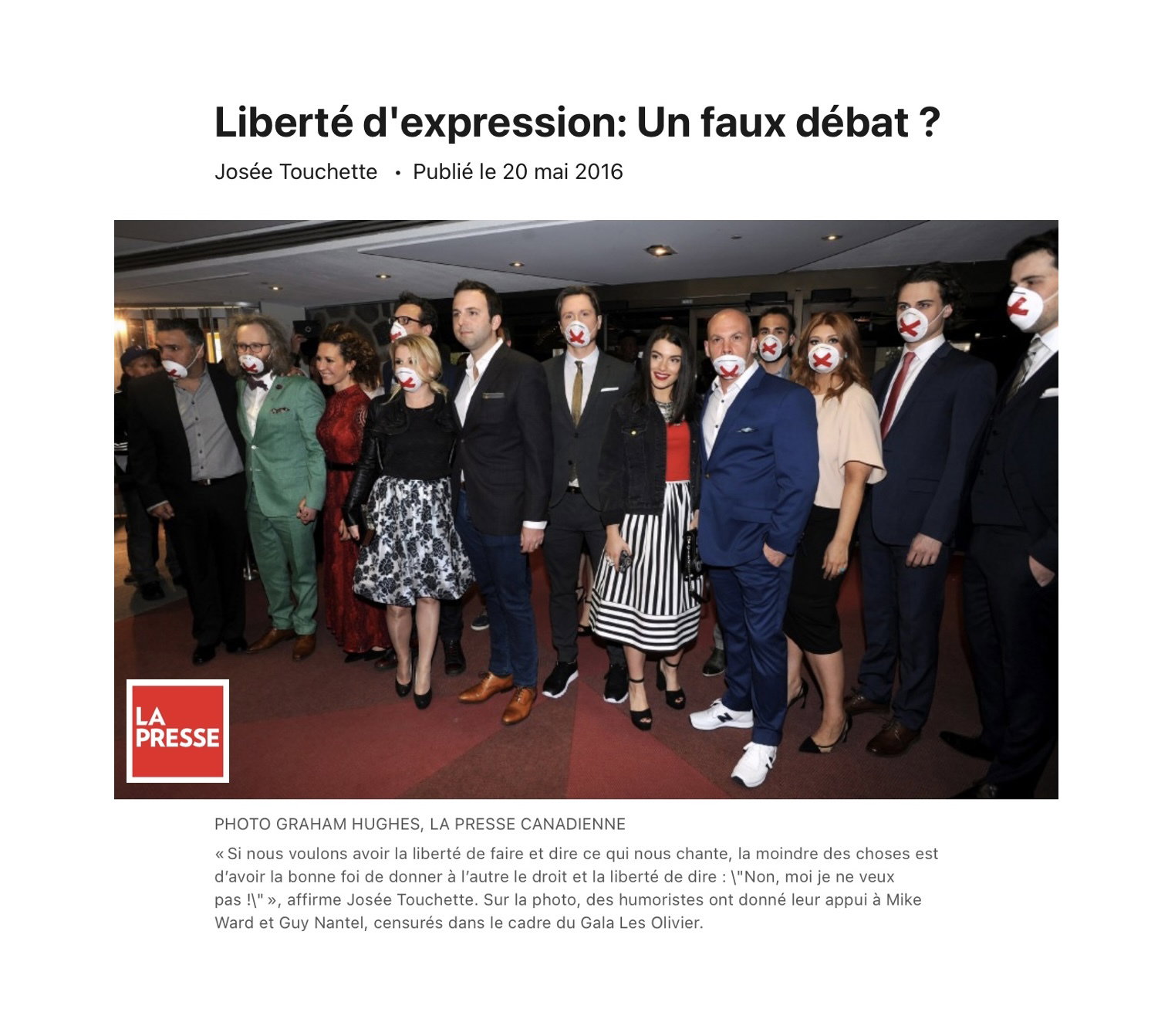 Liberté d'expression, intimidation