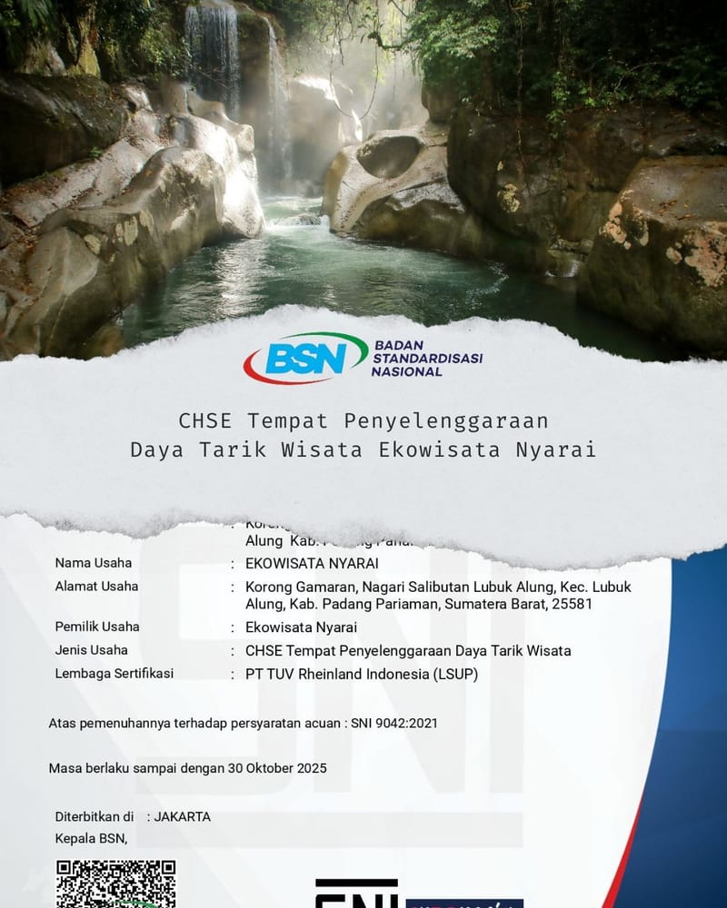 penghargaan & sertifikat - Desa Wisata Nyarai