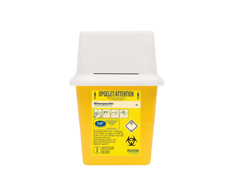 Collecteur de dechets médicaux sharpsafe 4L - Médical Azur