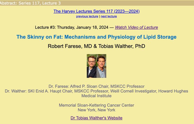 The Skinny on Fat: Mechanisms and Physiology of Lipid Storage - Farese and Walther laboratory