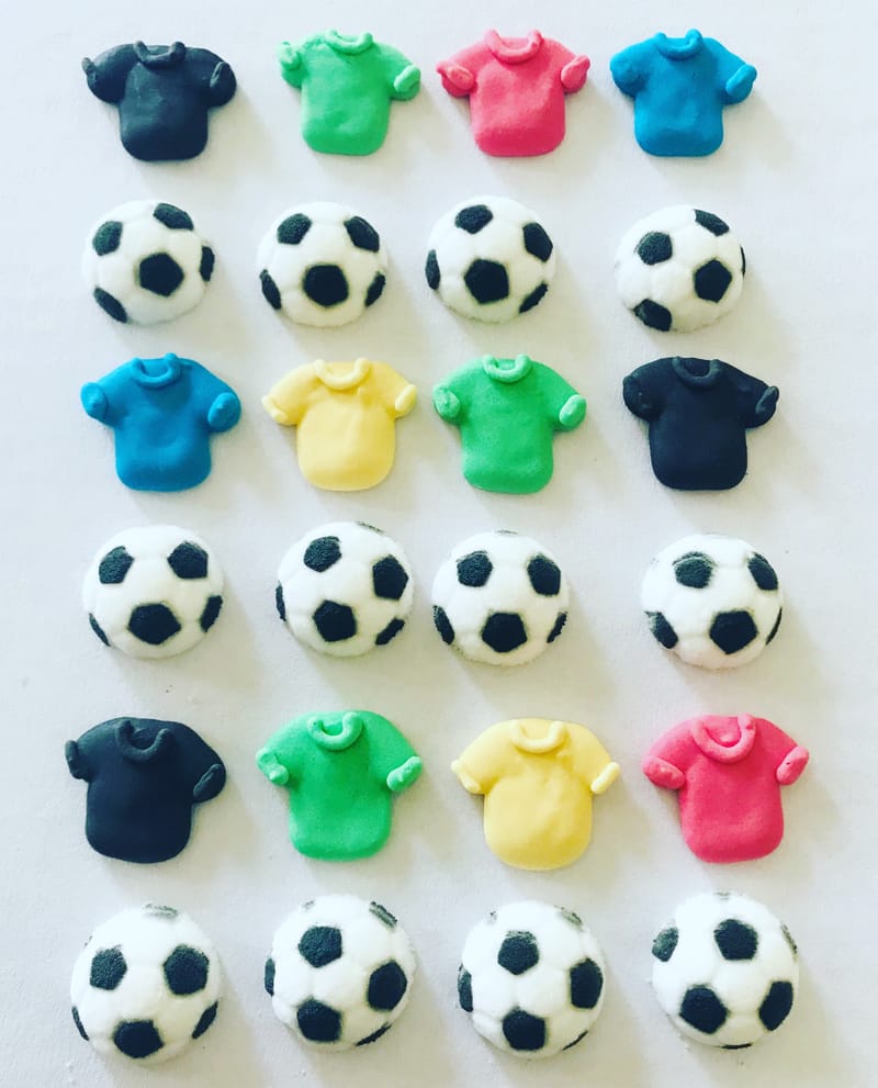 Plastic Soccer Football Boots Cake Topper - Sugar Craft by Rosie