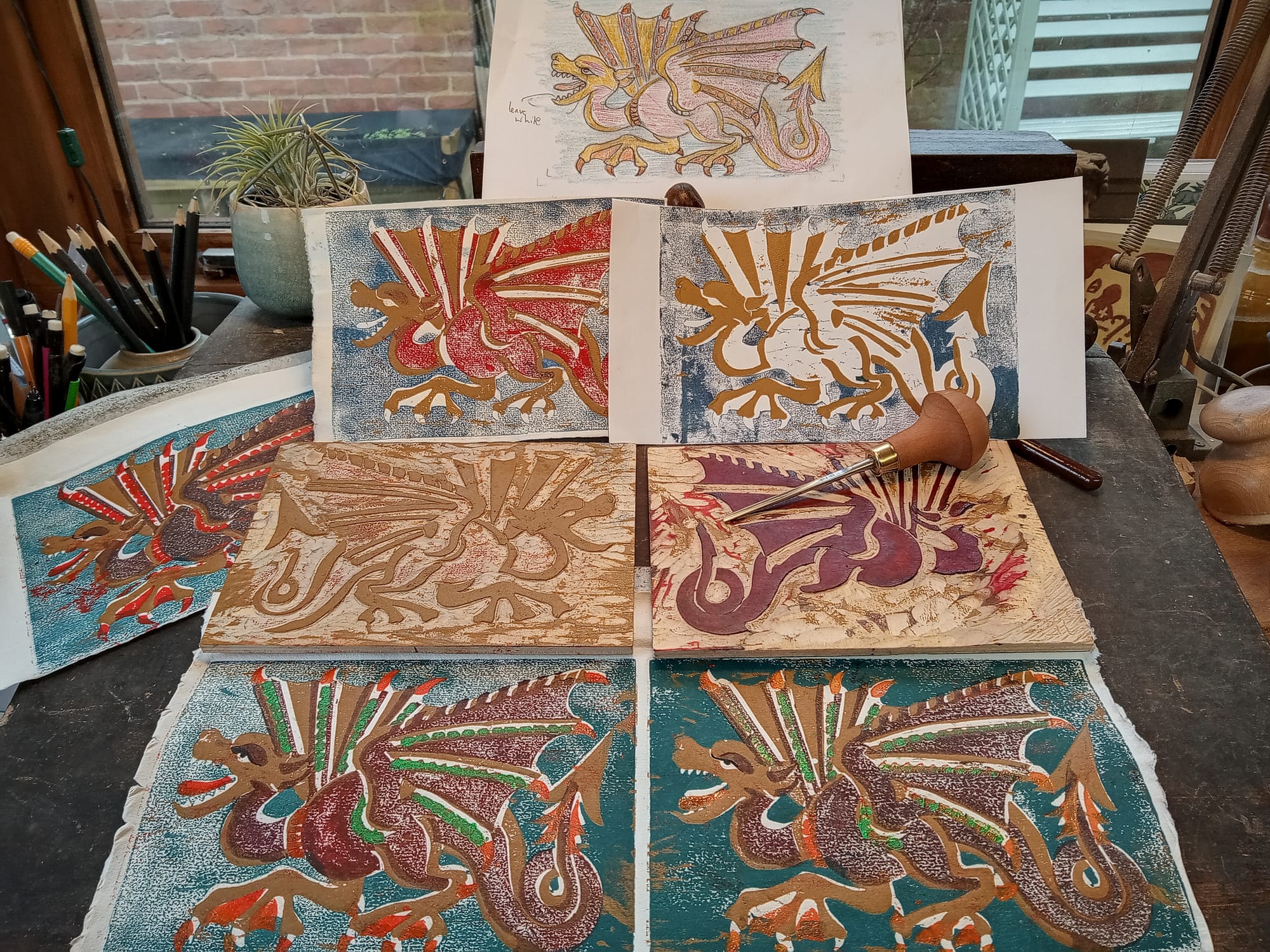 Wood Block Printing - Judith Letchford Woodcarver