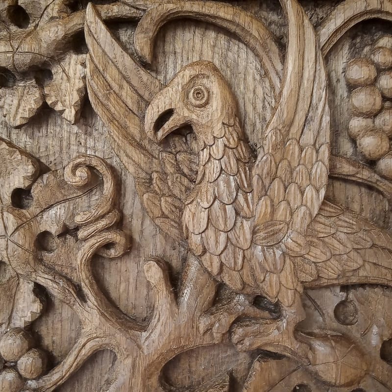 Jacobean panel - Judith Letchford Woodcarver