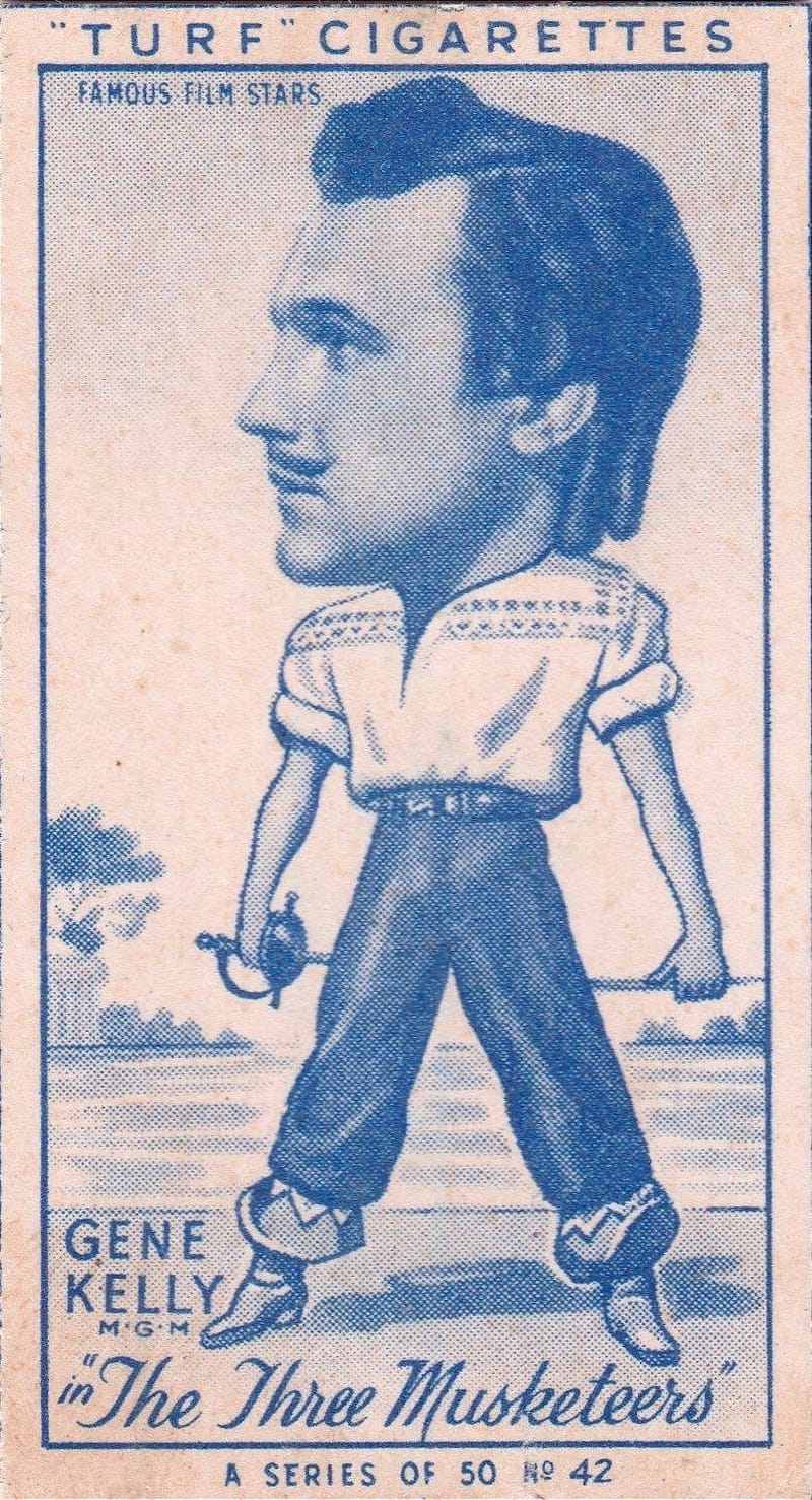 GENE KELLY, IN THE THREE MUSKETEERS - CINEMA & CIGARETTE CARDS