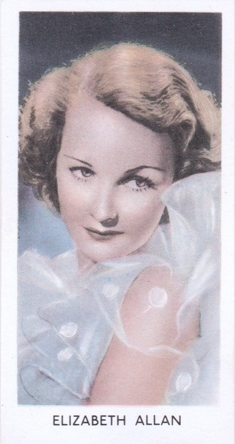ELIZABETH ALLAN - CINEMA & CIGARETTE CARDS
