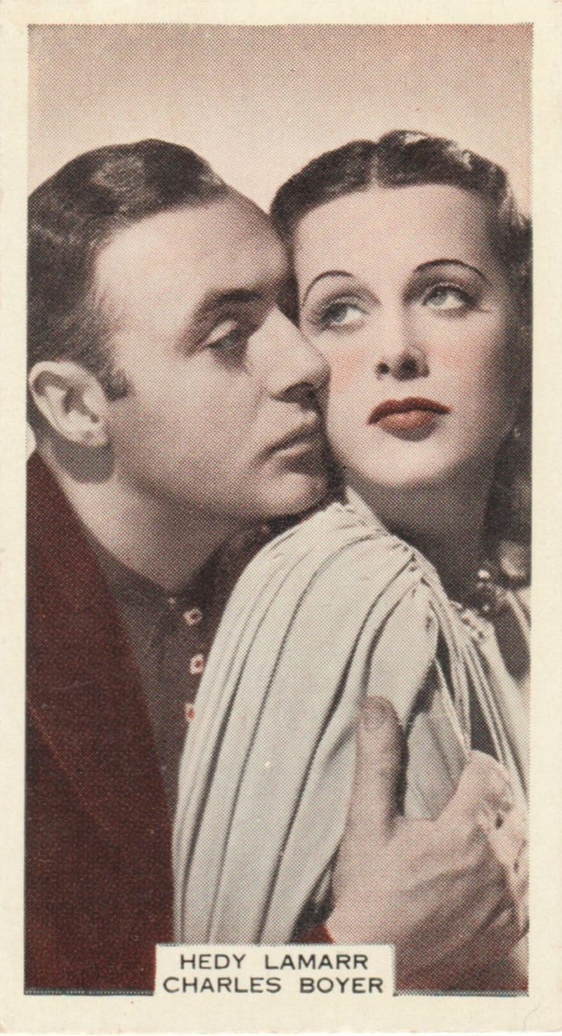 HEDY LAMARR AND CHARLES BOYER in "ALGIERS" - CINEMA & CIGARETTE CARDS