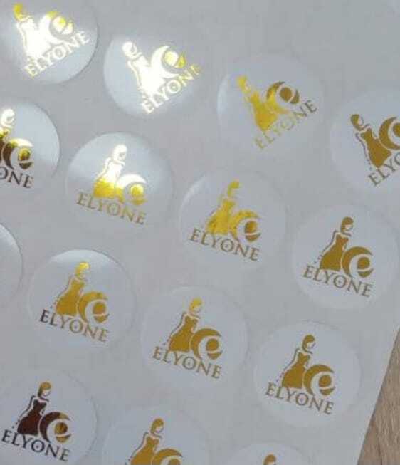 Stickers dorés fond blanc standards - Pack'up