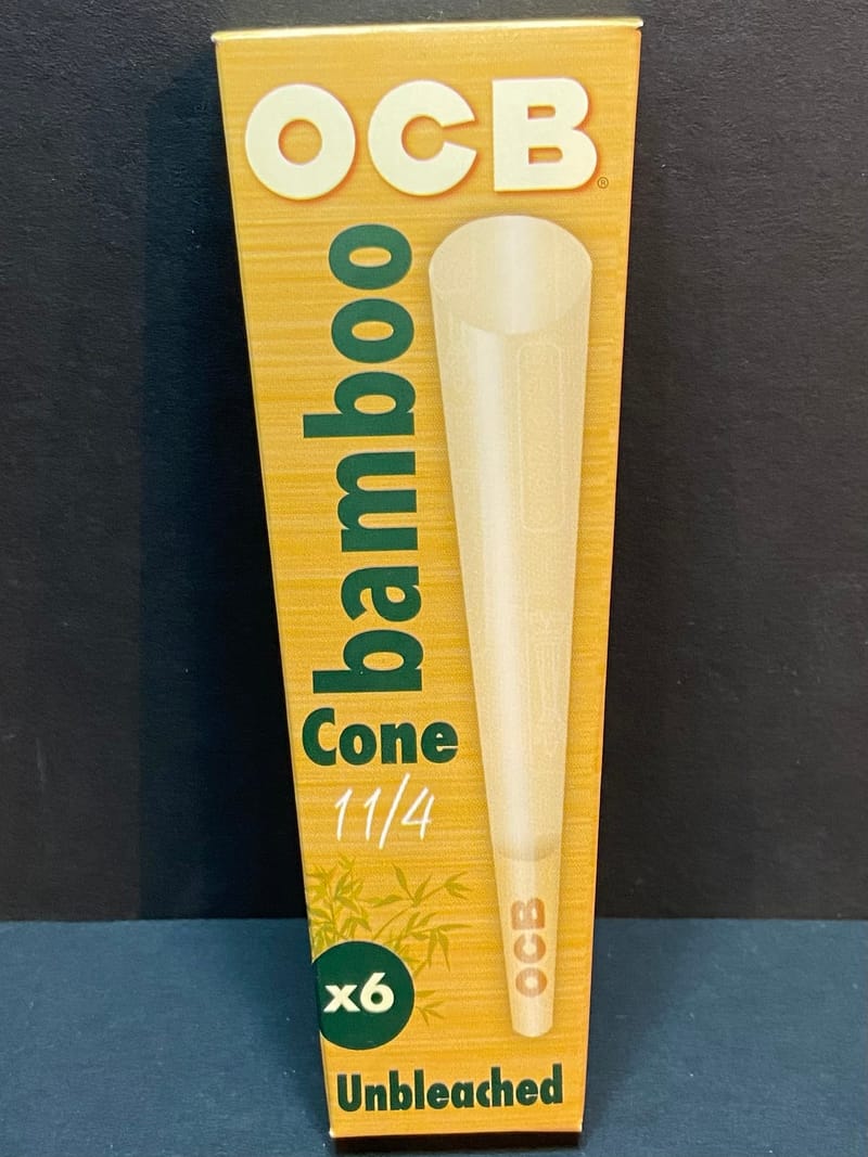 OCB Bamboo 1 1/4” Pre-Rolled Cones. (6 pack) - Shockers Glass Studio
