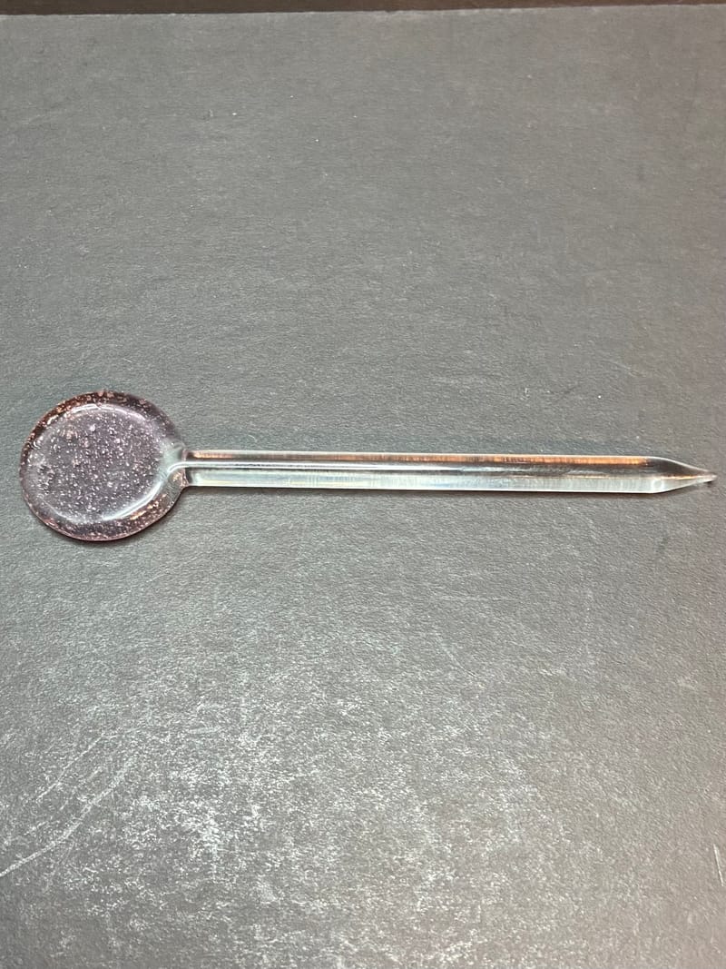 GDT-1: Peach Color Lollipop Tool. - Shockers Glass Studio
