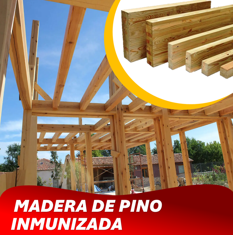 Madera de Pino Inmunizada - FERRECENTRO MURALLA