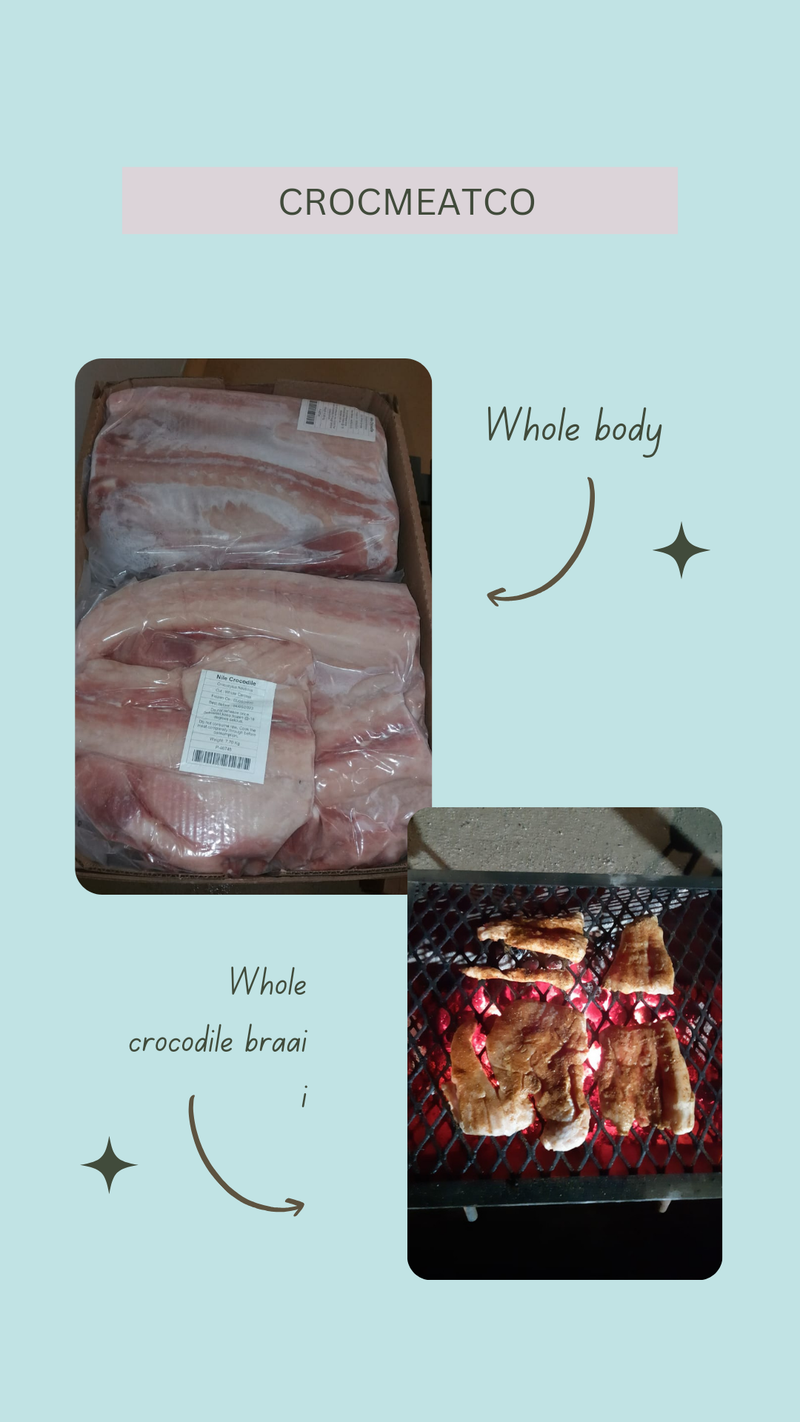 Crocodile meat, Kwena , venison ,Game meat ,Meat supplier, Butchery