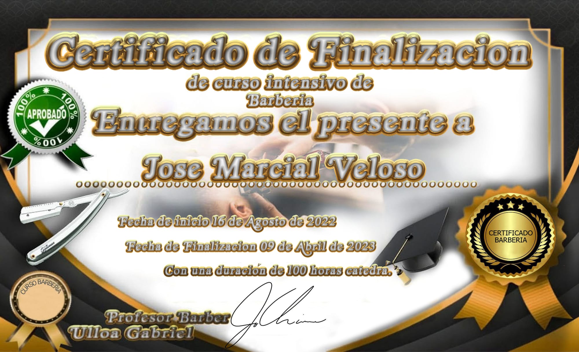 Barberia con Certificación