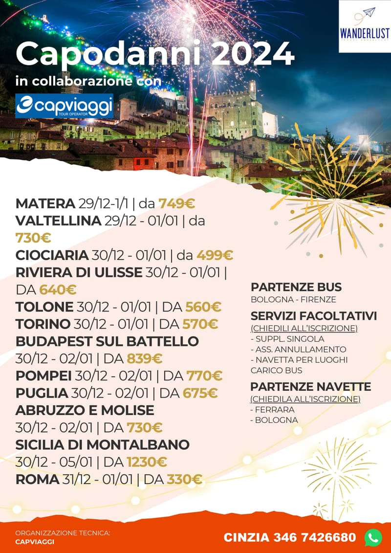 SPECIALE CAPODANNI CAPVIAGGI 2024 - Wanderlust Travel Consultant