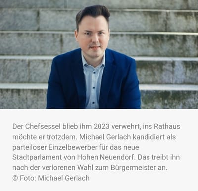 parteilos I MICHAEL GERLACH I parteilos - Ehrenamtler👦 Stadtverordneter ...