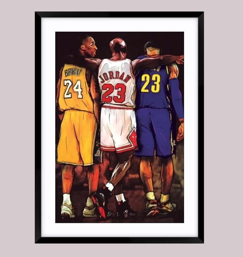 Basketball Big Three Framed Poster Print