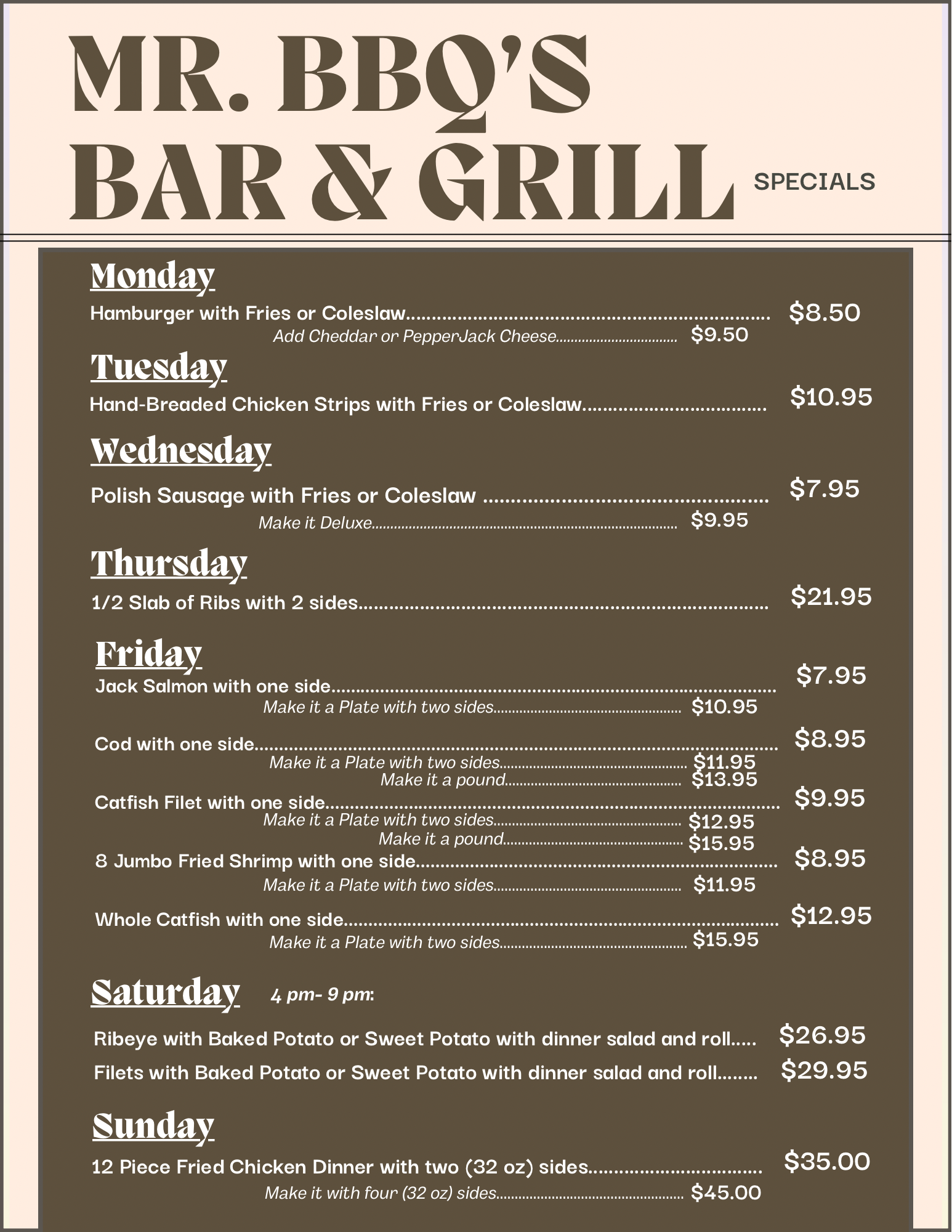 Mr. BBQ's Restaurants and Catering - BBQ Brings Families Together