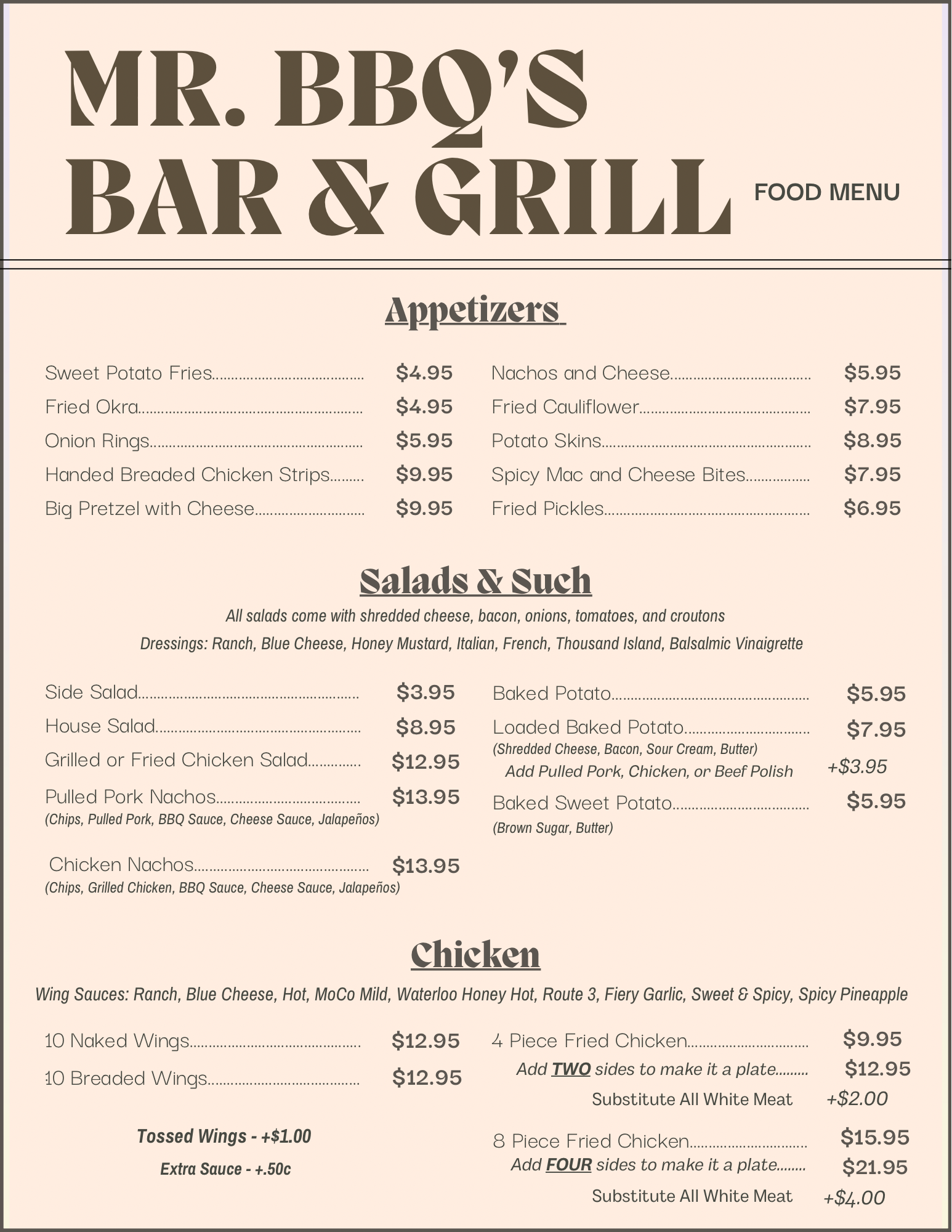 Mr. BBQ's Restaurants and Catering - BBQ Brings Families Together