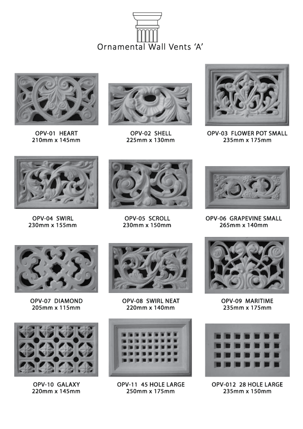 Wall Vents - Ornamental