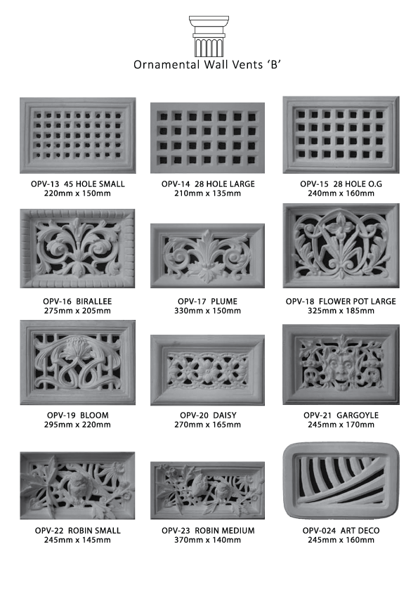 Wall Vents - Ornamental