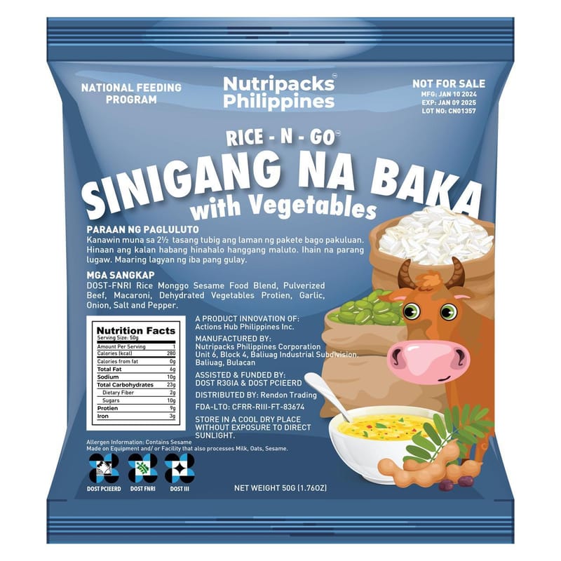 Ready-to-Cook Rice Porridge - Nutripacks Philippines Corporation